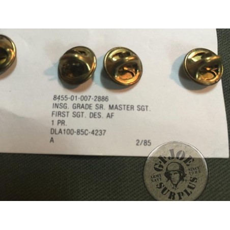 USAF METAL RANKS "MASTER SERGEANT" GENUINE