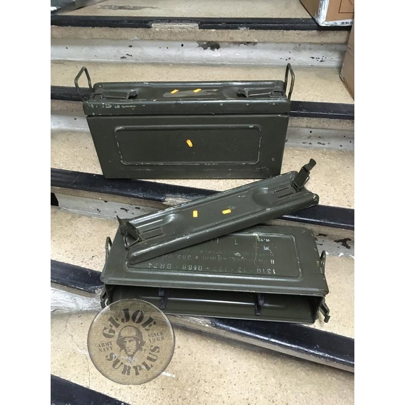 US ARMY METAL AMMO BOX "36X14,5X74cms CM6A" USED CONDITION