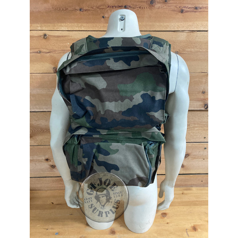 FRENCH ARMY CEE CAMO TACTICAL VEST WITH POUCHES