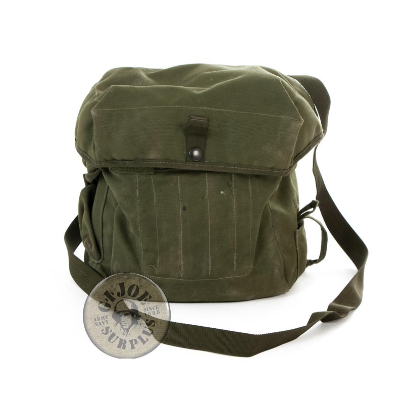 BRITISH ARMY GAS MASK SIDEPACK OLIVE GREEN