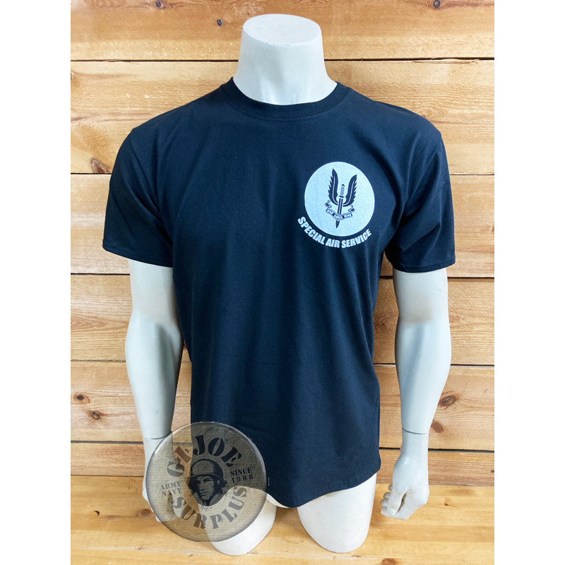 T/SHIRT LOGO "SAS SPECIAL AIR SERVICE" BLACK COLOUR