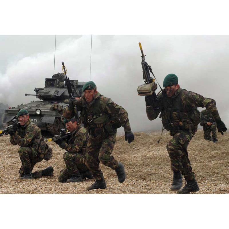 ROYAL MARINES COMMANDO BRITISH OLIVE GREEN TAB USED