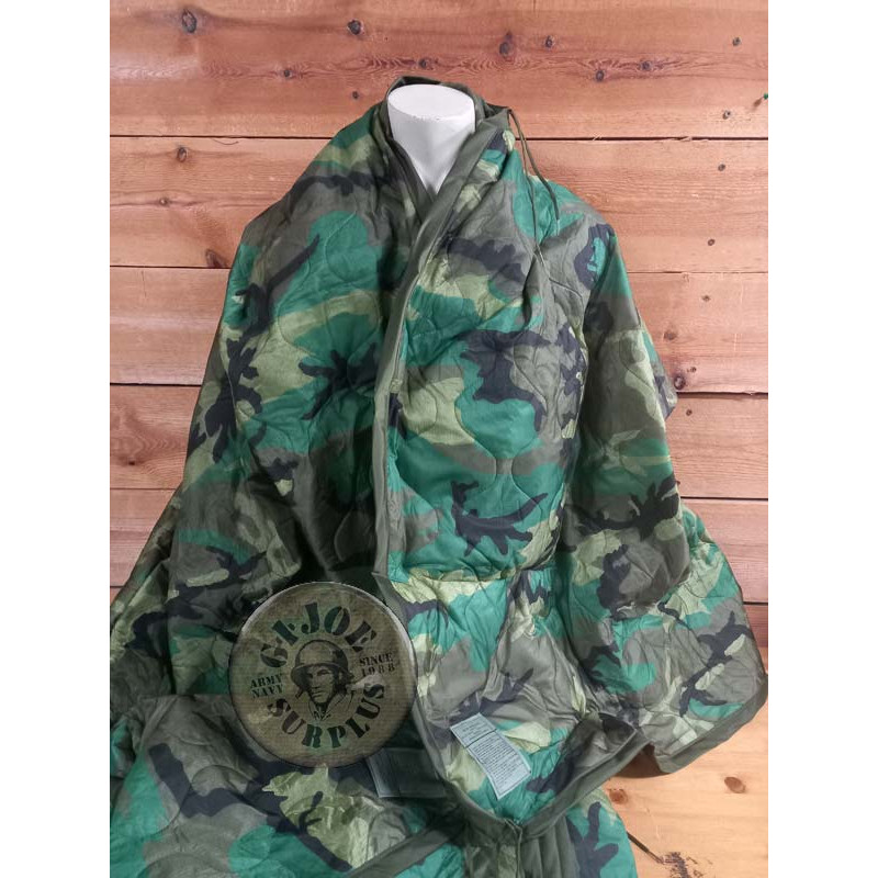 US ARMY PONCHO LINER WOODLAND CAMO NEW