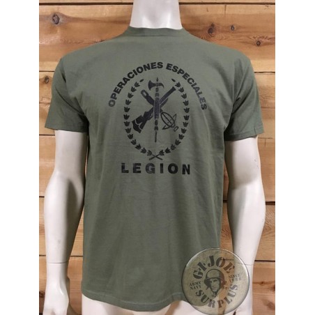 CAMISETA M/CORTA ALGODON VERDE "LEGION ESPAÑA"