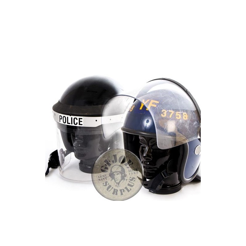 BRITISH POLICE RIOT HELMETS USED