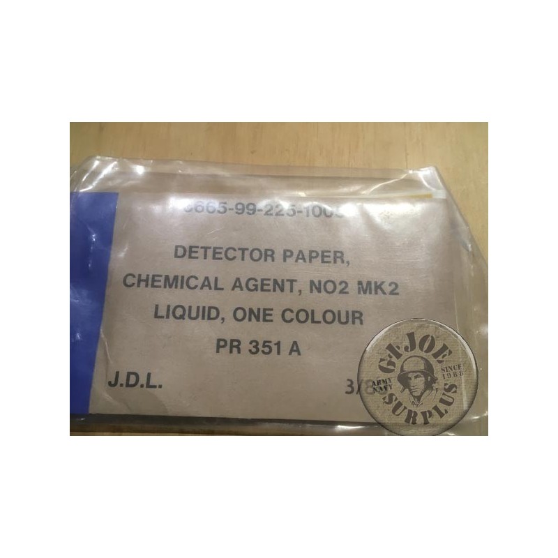 BRITISH ARMY NBC DETECTION KIT-DETECTOR PAPER