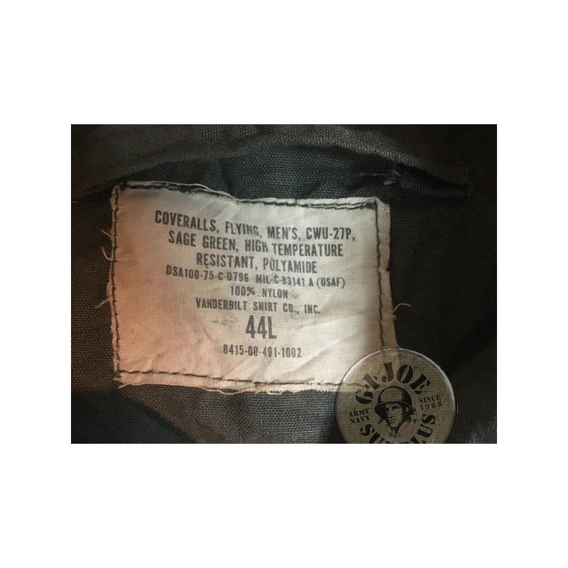 SOLD!!! USAF CWU27P PILOT OVERALL 1975 NAM